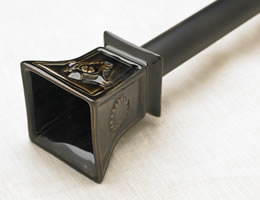 Morocco Ceramic Vase Metal 1 Inch Drapery Rod