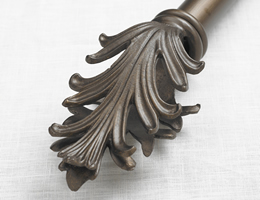 Grande Double Acanthus 1 1/2 Inch Wrought Iron Drapery Rod